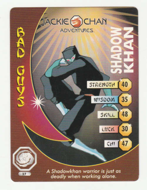 Trading Cards - Jackie Chan Adventures - Demon Vortex Card 27 Shadow Khan - Regular Card for ...